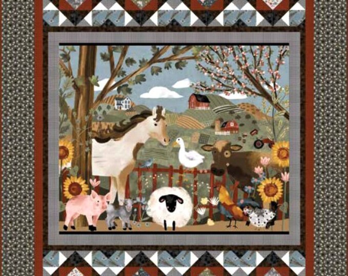 Quilt Kit~farm Country~63" X 80" Farm Animal Panel Quilt (includes ...