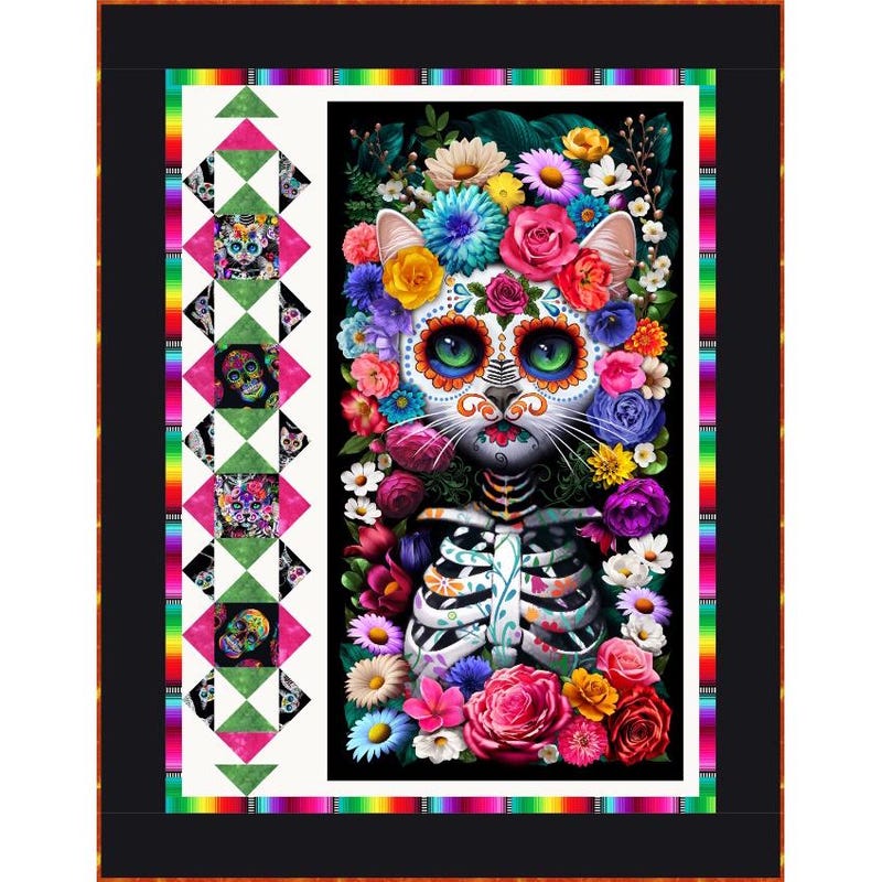 Cat Fabric Panel for Quilt - Etsy