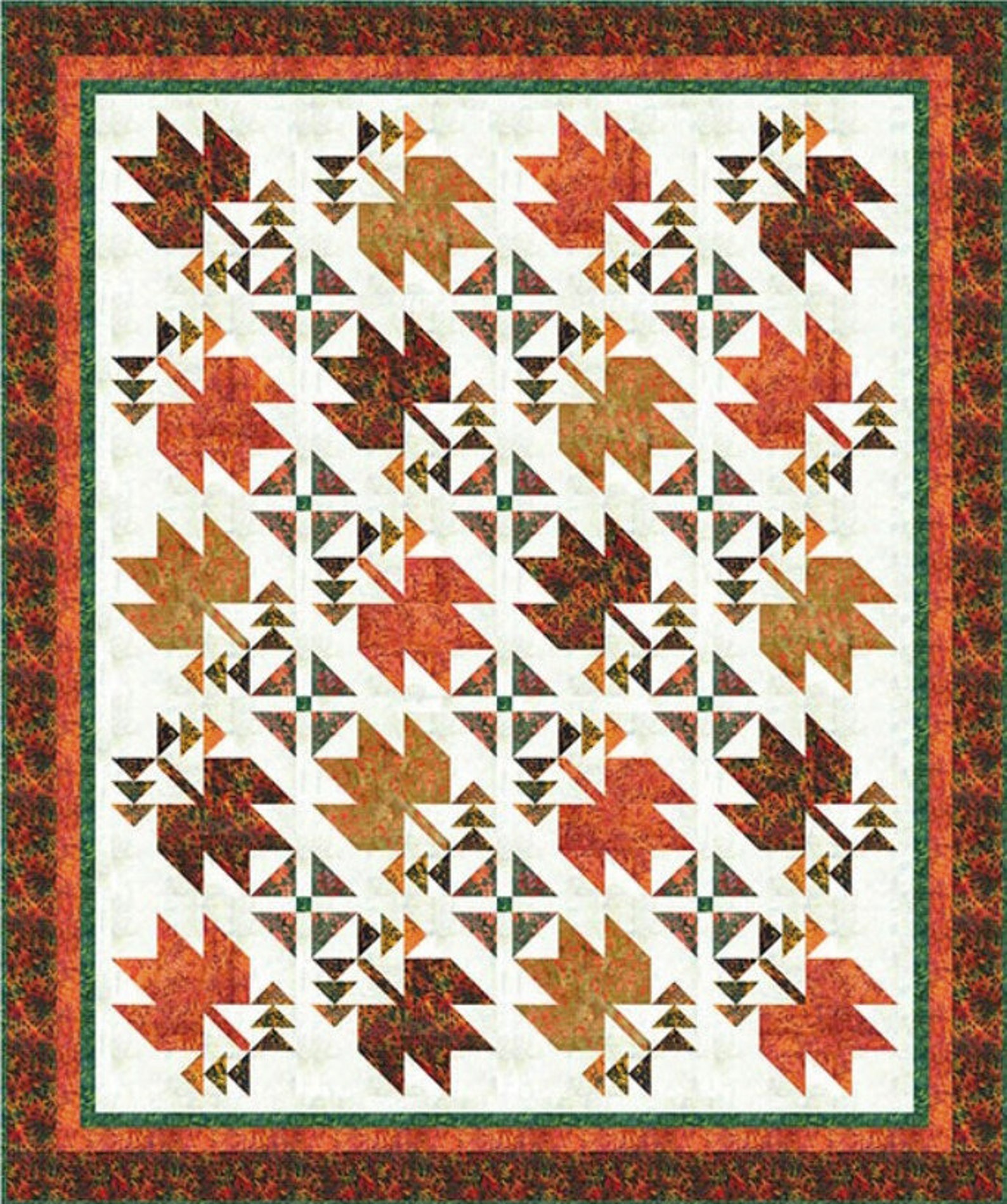Quilt Kit~windblown~91" X 104" Changing Seasons Batik Queen Size Quilt ...