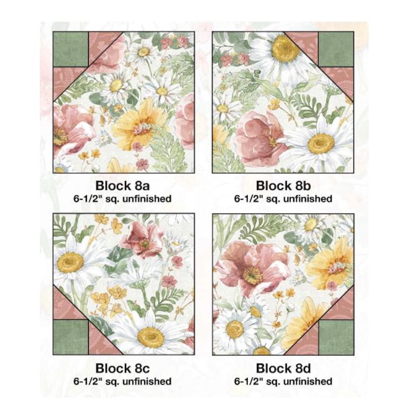Quilt Kit~daisy Days~95" X 107" Daisy Theme Queen Size Quilt (includes ...