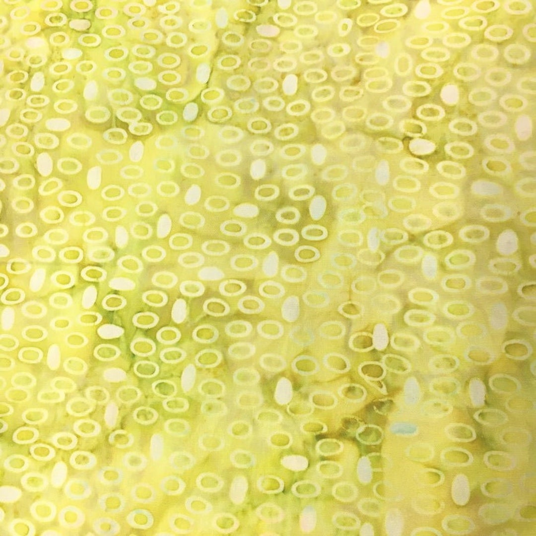 Anthology~jacqueline De Jonge Batik~pebbles~yellow/green~cotton Batik ...