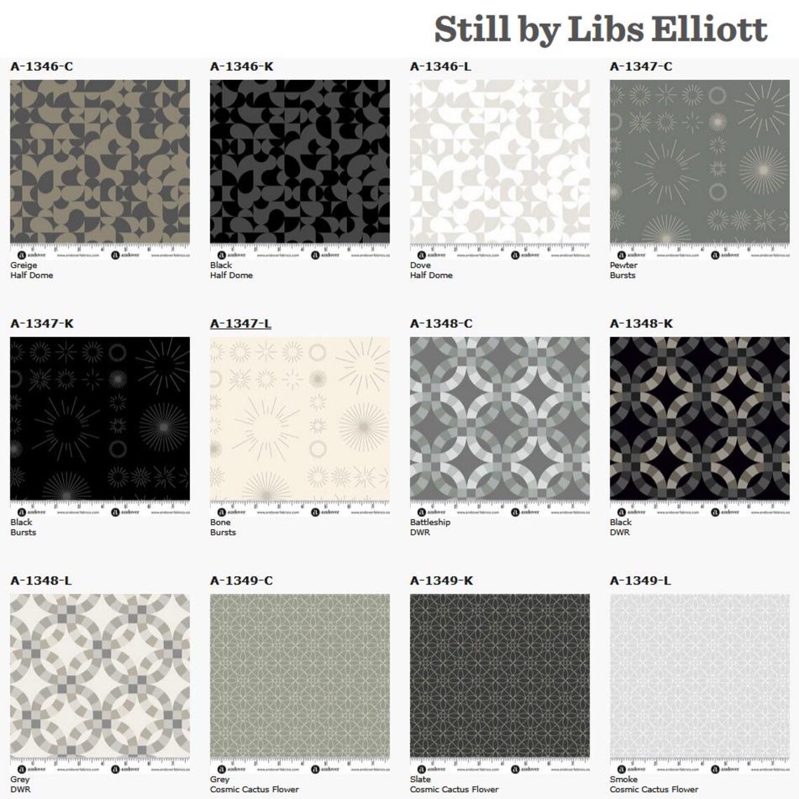 Andover Fabrics~still by Libs Elliott~double Wedding Ring~battleship ...