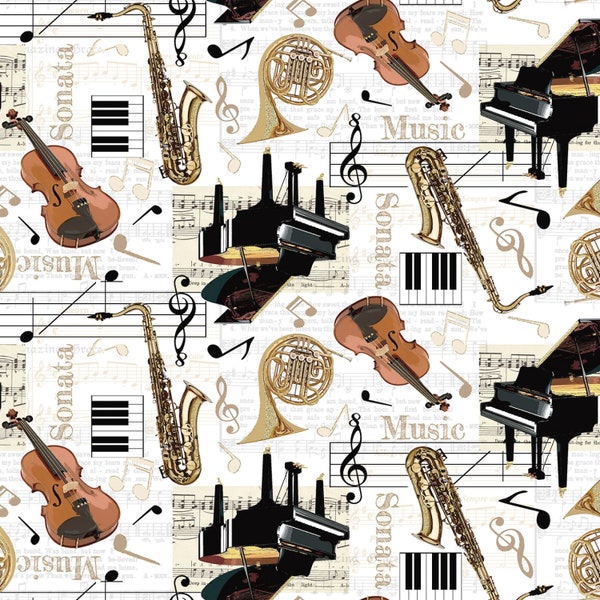 Music Fabric - Etsy