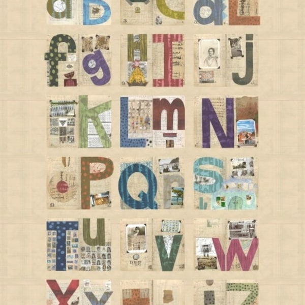 Alphabet Fabric - Etsy