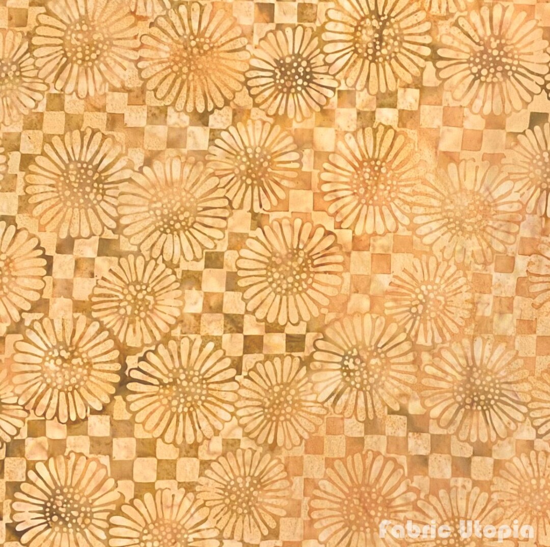 Eob~island Batik~sunset Blooms~sunflower~smore~cotton Batik Fabric by ...