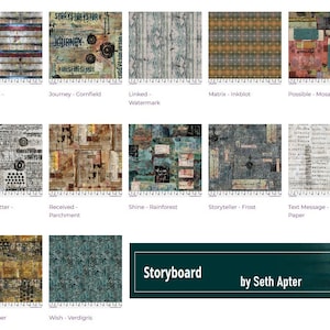 Free Spirit~storyboard by Seth Apter~wish~verdigris~cotton Fabric by ...