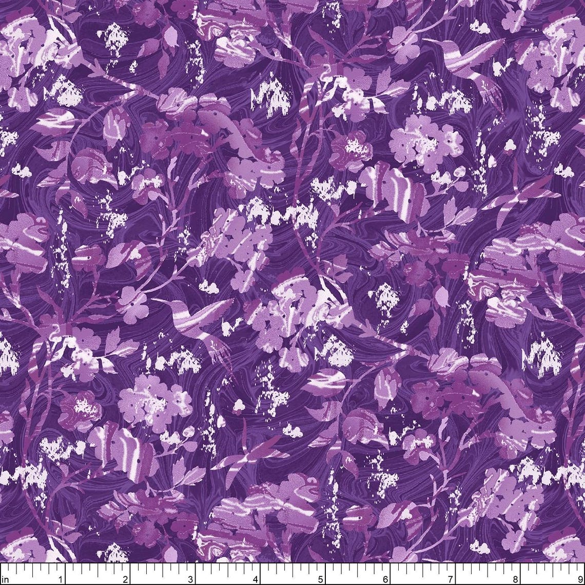 Henry Glass~pearl Luxe Ii~purple W/ Metallic Pearl~cotton Fabric by the ...