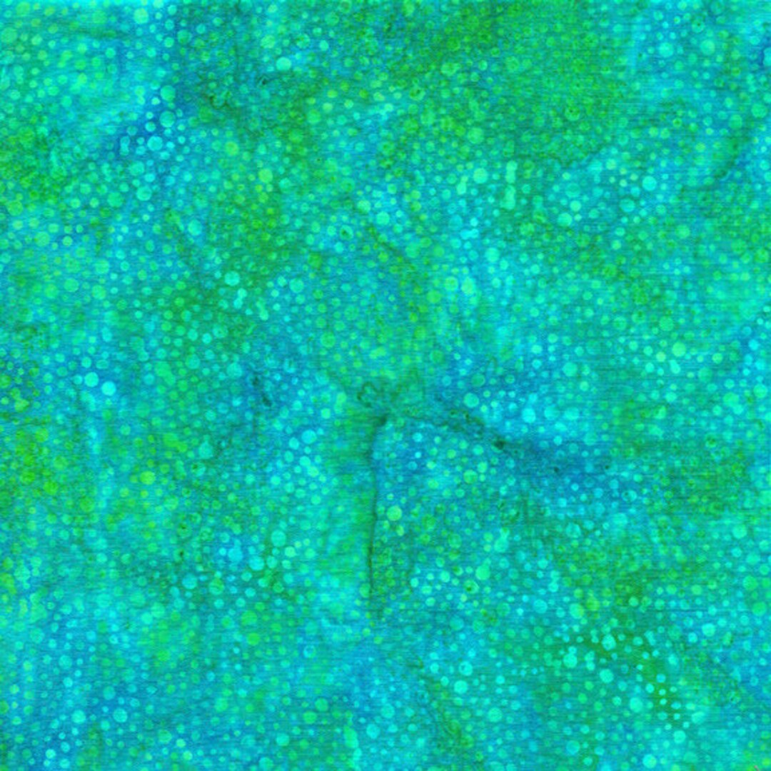 Island Batik Bits and Pieces Dot Batik Teal Aruba Cotton Batik Fabric ...