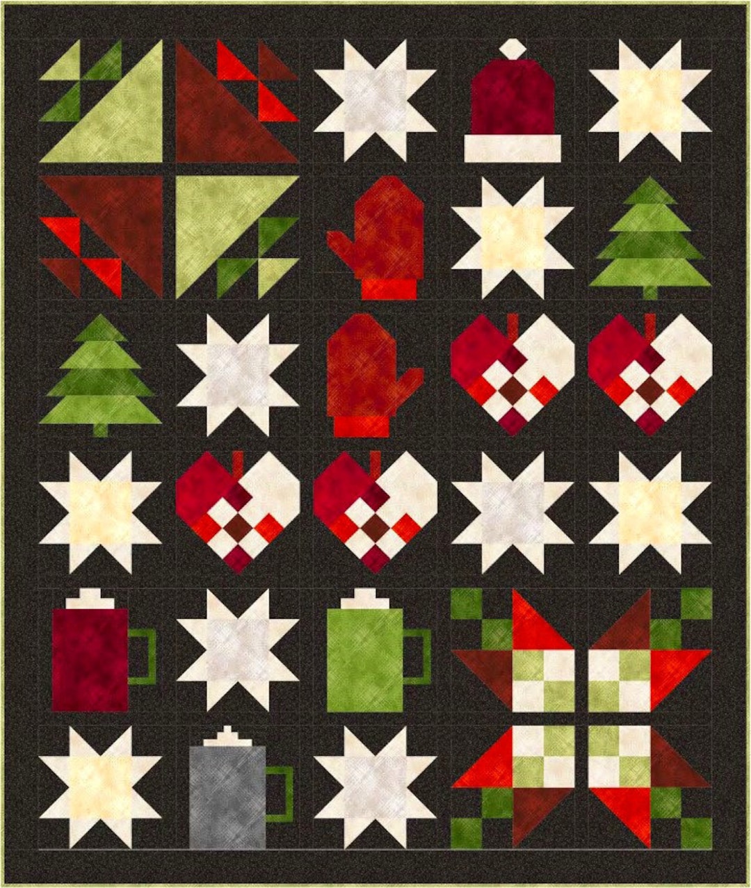Quilt Kit~a Wintry Mix~54" X 64" Vertex Winter Block Throw Quilt ...