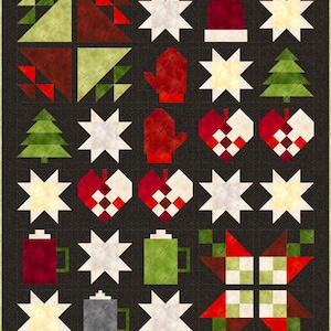 Quilt Kit~a Wintry Mix~54" X 64" Vertex Winter Block Throw Quilt ...