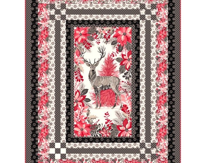 Quilt Kit~stellar View~56" X 74" Holiday Style Christmas Deer Panel ...