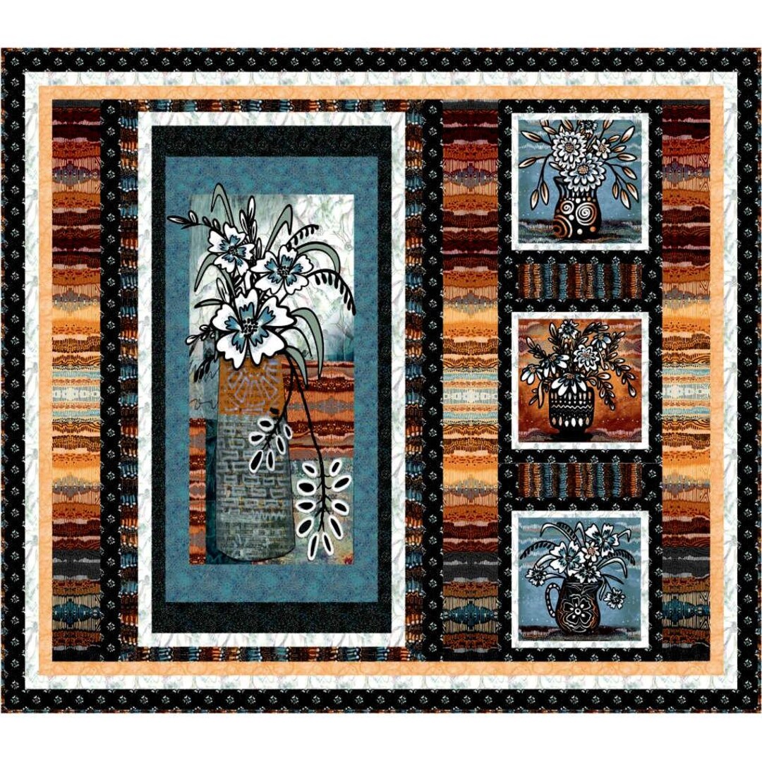 Quilt Kit~still Life Blooms Quilt~55" X 48.5" Still Life (includes ...