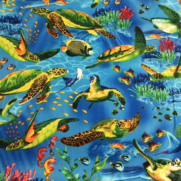 Sea Turtles Fabric - Etsy