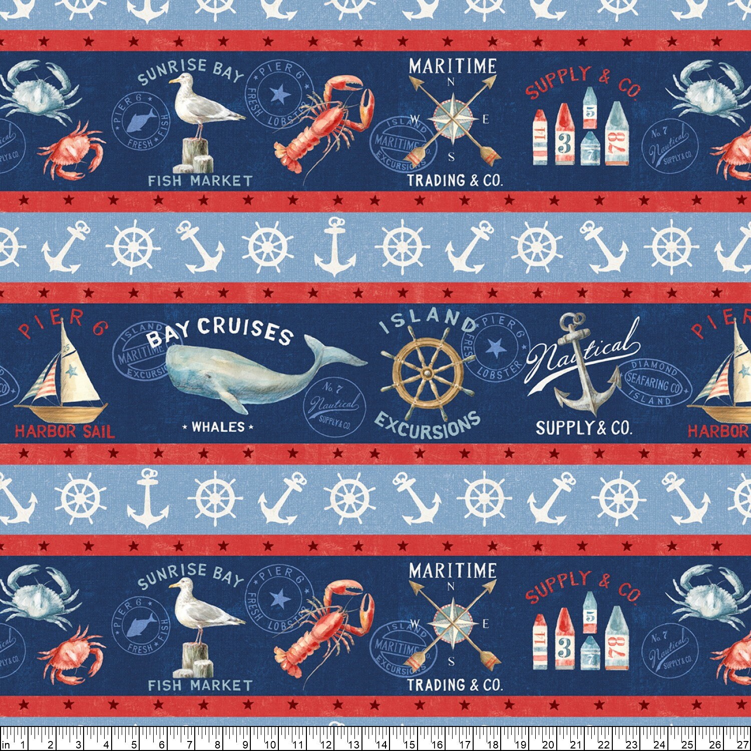 Nautical Stripe Border
