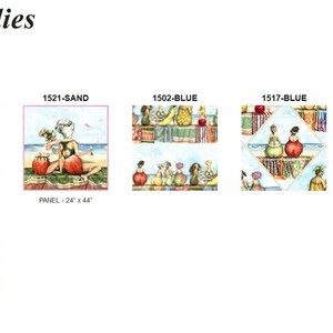 Eob~elizabeths Studio~fruit Ladies~beach Scenic~sand~cotton Fabric by ...