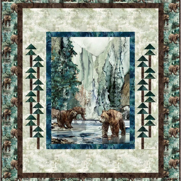 Northern Peaks Bears Quilt Kit - Etsy