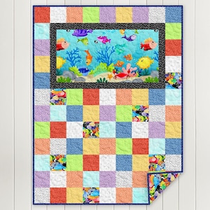 Susybee~under the Sea~37" Sea Creature Panel~multi~cotton Fabric by the ...