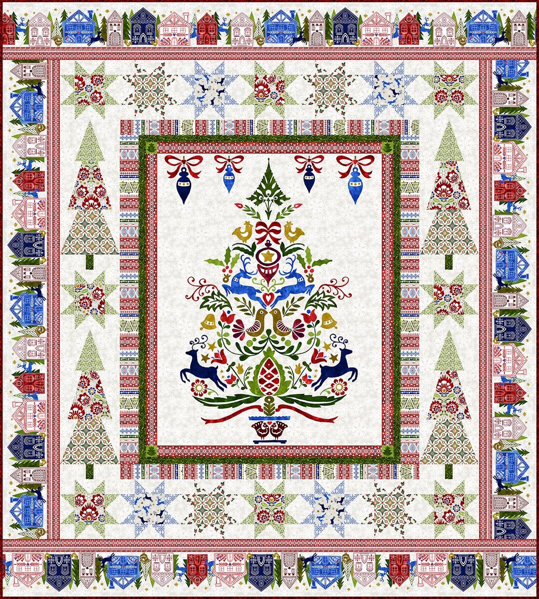 Quilt Kit~nysno (new Snow) Quilt~72" X 80" Scandinavian Christmas Throw ...