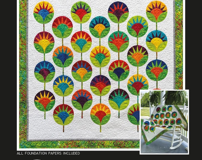 Be Colourful Quilt Pattern~black Magic~foundation Paper Piecing~75" X ...