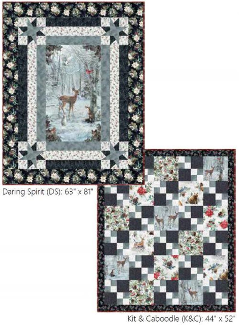 EOB Hoffman Winter Tales Tossed Forest Animals Digital Print Antique ...