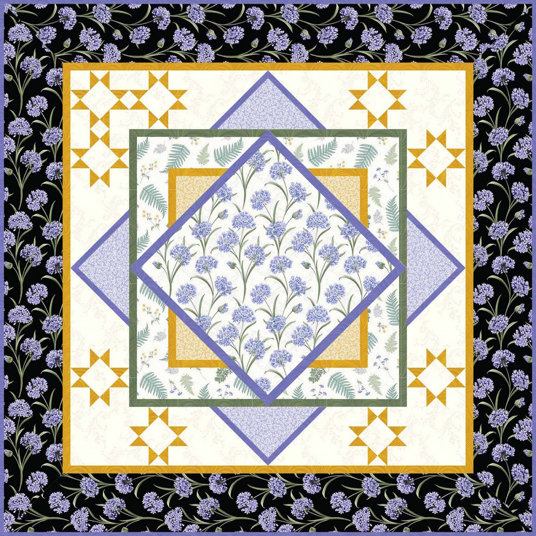 Quilt Kit~lily Garden~67.5" X 67.5" Whispering Lilies Quilt (includes ...