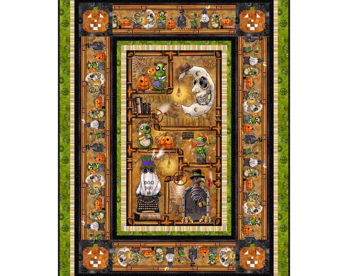 Quilt Kit~steampunk After Dark~54" X 73" Steampunk Halloween 3 Panel ...