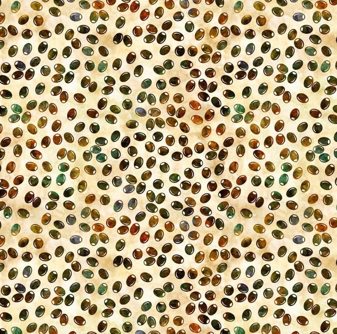 Quilting Treasures~cocktail Hour~olives~digital Print~cream~cotton ...