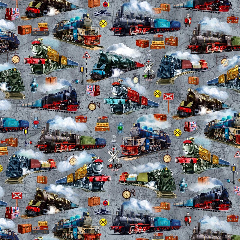 Train Fabric - Etsy
