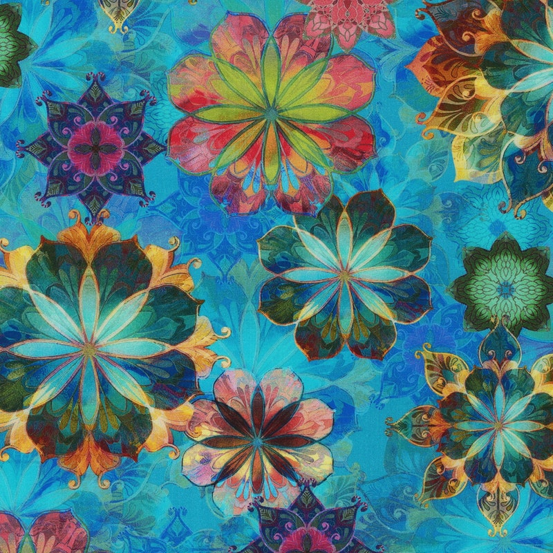 Modern Floral Fabric - Etsy