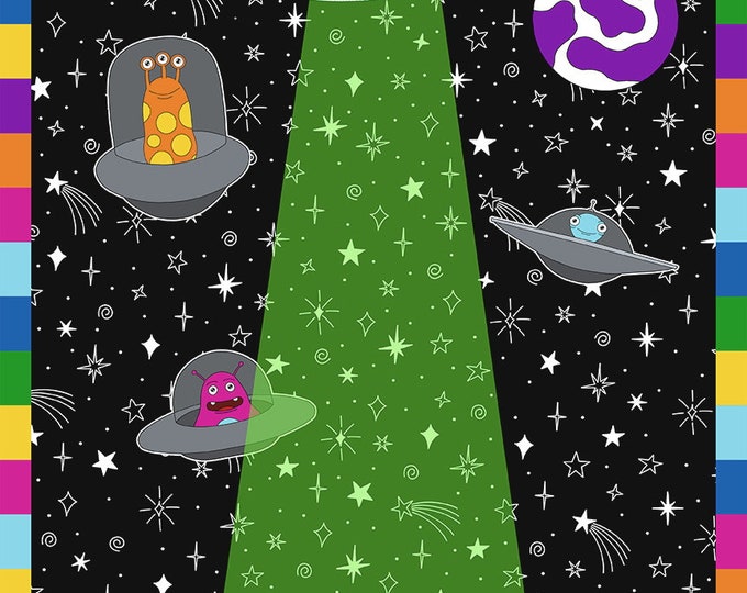 Blank Quiltingamazing Aliens Glow23 X 43 Large Alien Panelglow in the ...