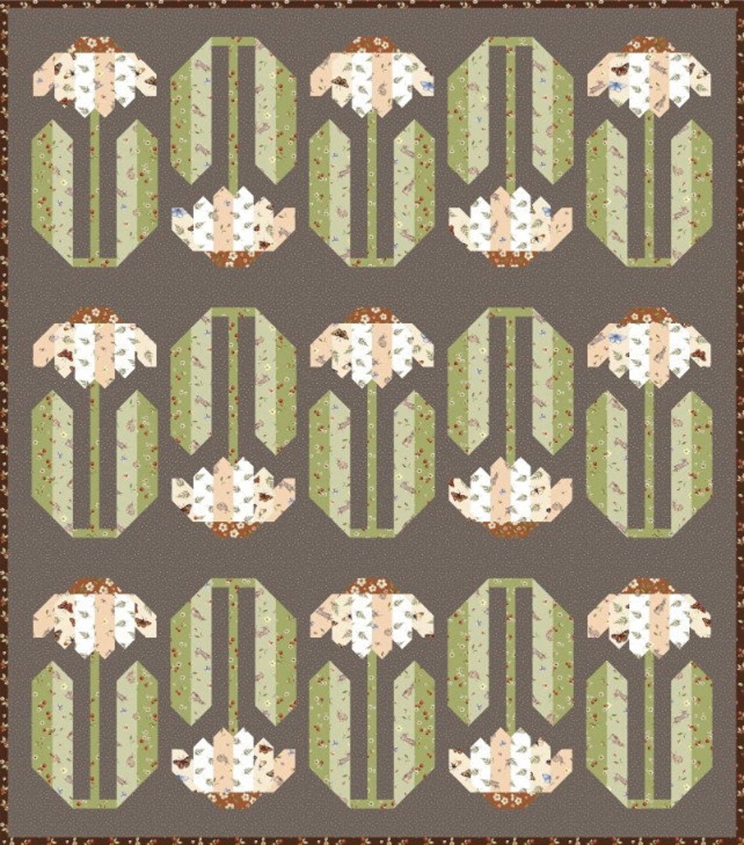 Quilt Kit~everbloom~69.5" X 79" Heavenly Hedgerow Throw Quilt (includes ...