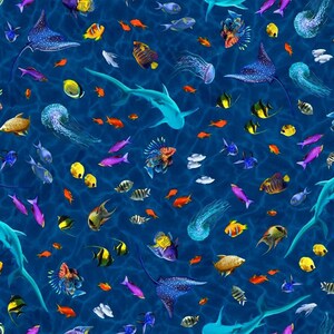 Quilt Kit~deep Sea Treasure~69.5" X 78.5" Treasures at Sea Panel Quilt ...