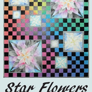 Quilt Kit~star Flowers~60" X 69" Kablooms and Supernova Panel Quilt ...