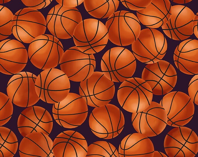 Basketball Fabrics / Basketball Yardage / Hoops by the Yard / Timeless ...