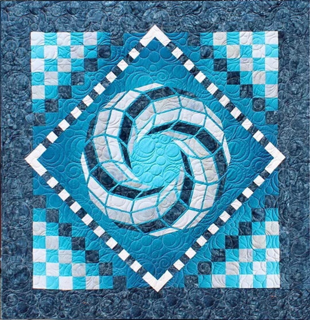 Quilt Kit~torus Maximus~72" X 72" Turquoise Supernova Panel Quilt ...