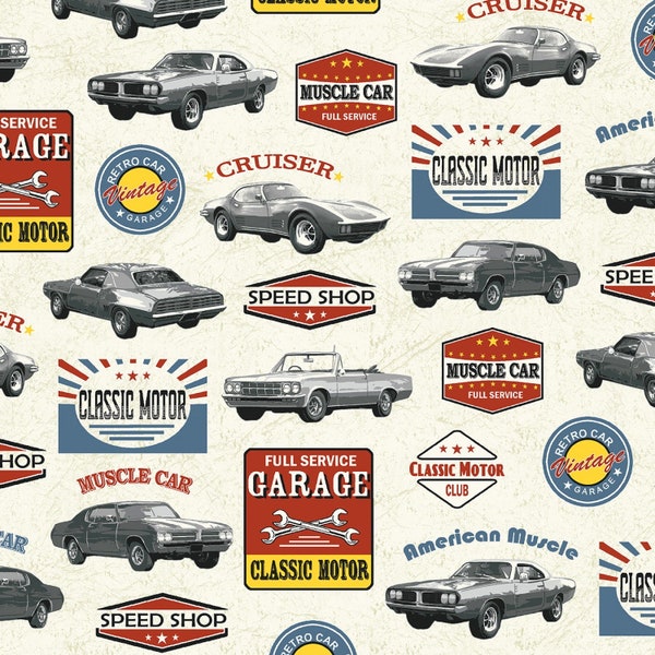 American Muscle Cars Fabric - Etsy