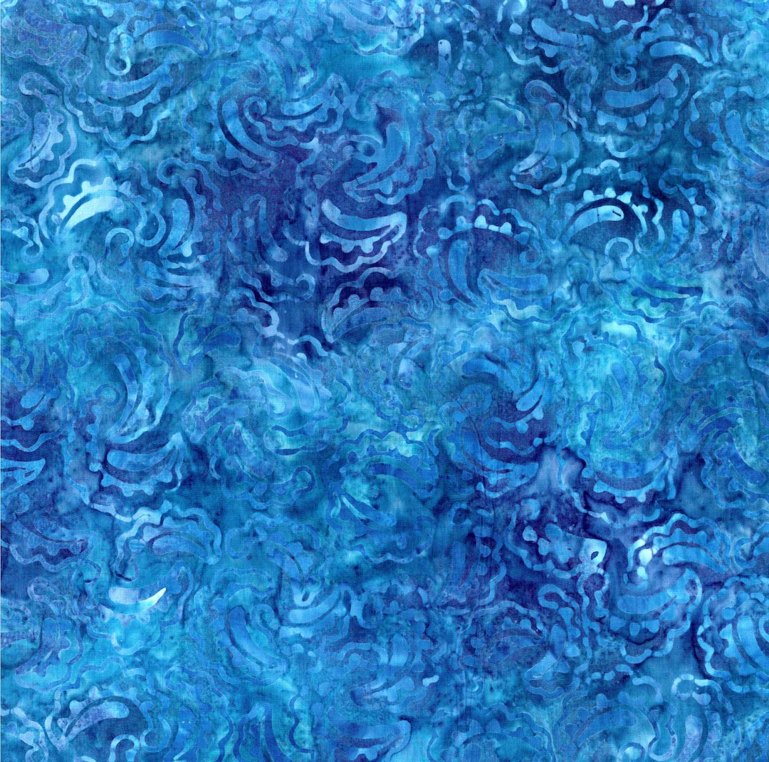 Wilmington Batiks~sea Stars~pot Stickers~blue~cotton Batik Fabric by ...