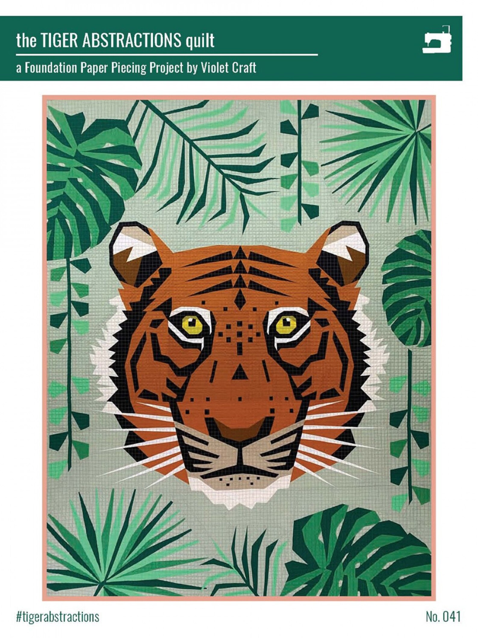 Quilt Kit~tiger Abstractions~60" X 75" Foundation Paper Pieced Tiger ...