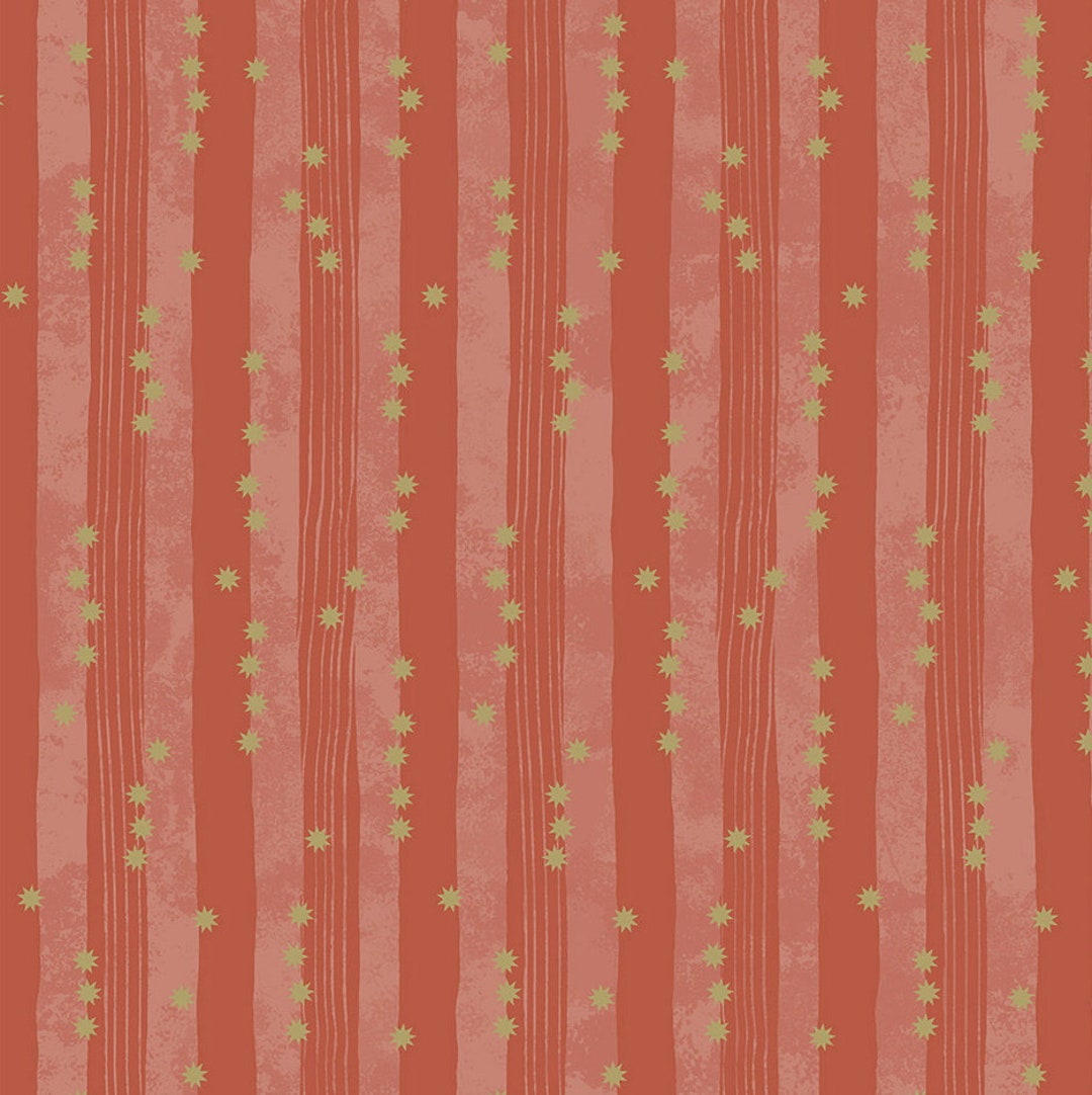 Figo Bijou Strings W/ Metallic Gold Carnelian Cotton Fabric by the Yard ...