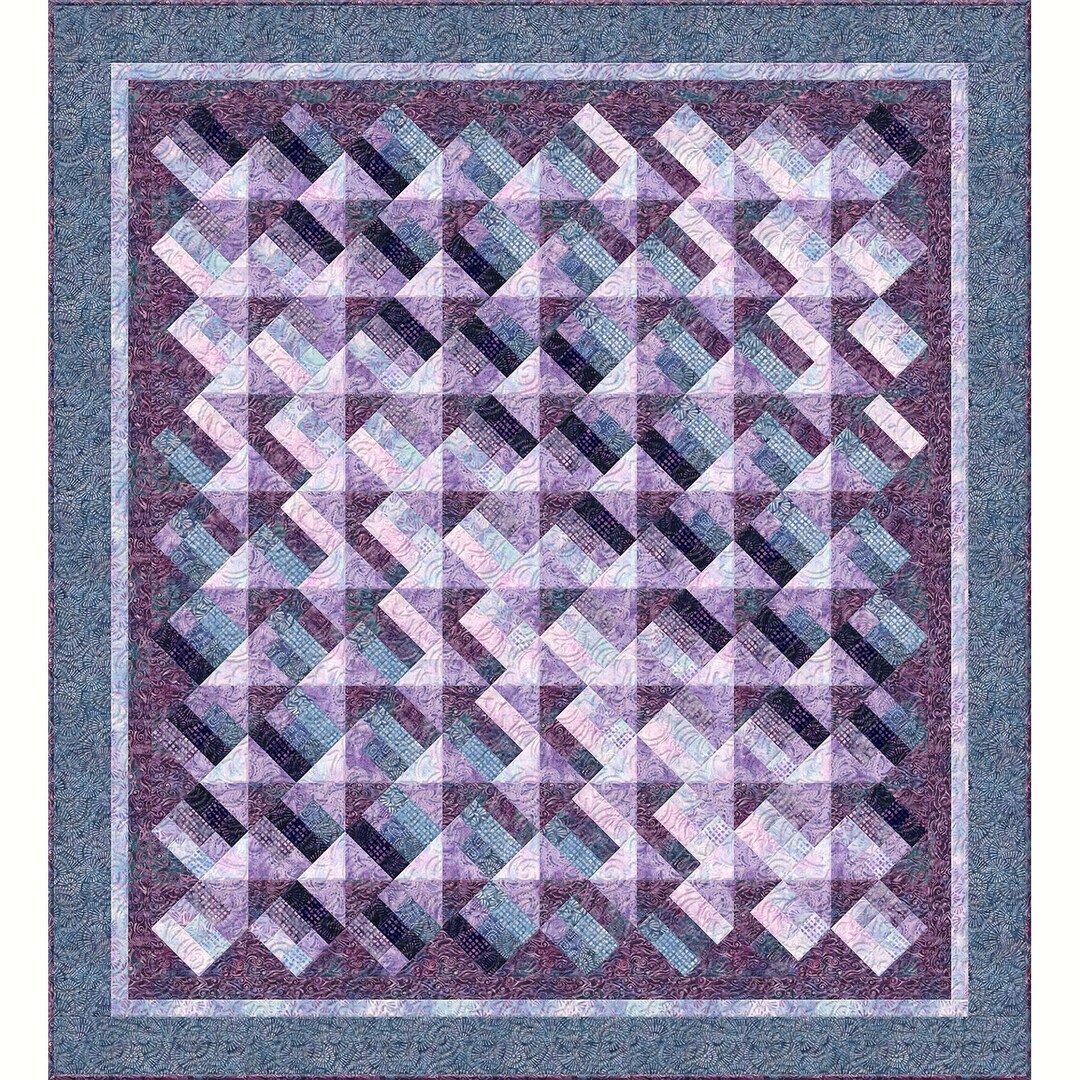 Quilt Kit - Cloud Nine by Wilmington - 85" X 93.5" Violet Crush Batik ...