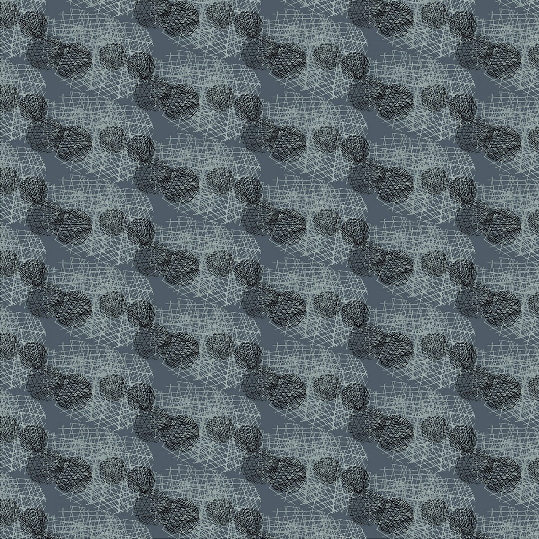 Eob~windham Leaf by Dale Allen-rowse Nuclei Rock Cotton Fabric by the ...