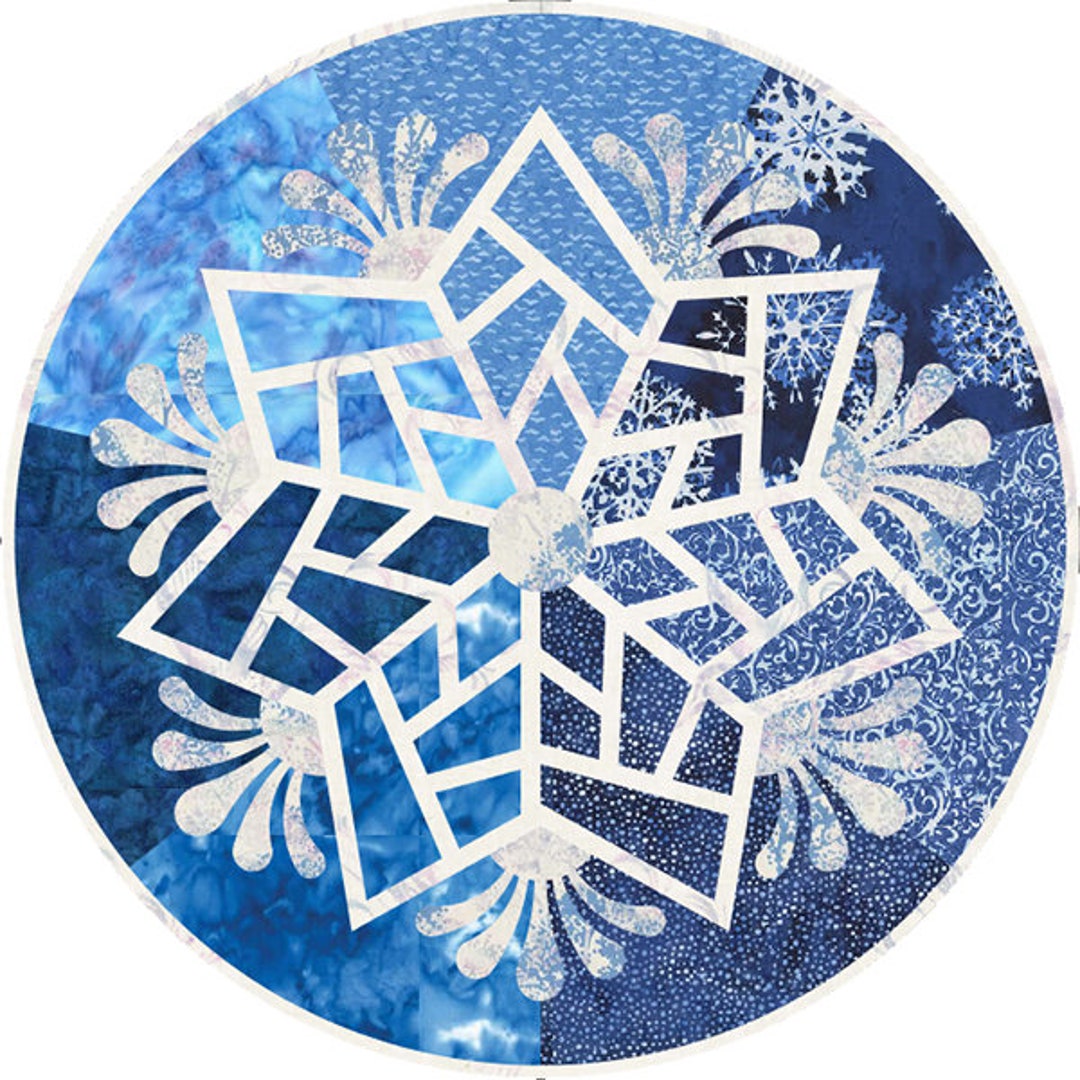 Quilt Kit~scandinavian Snowflake~20" Round Table Toppers~makes 4~blue ...
