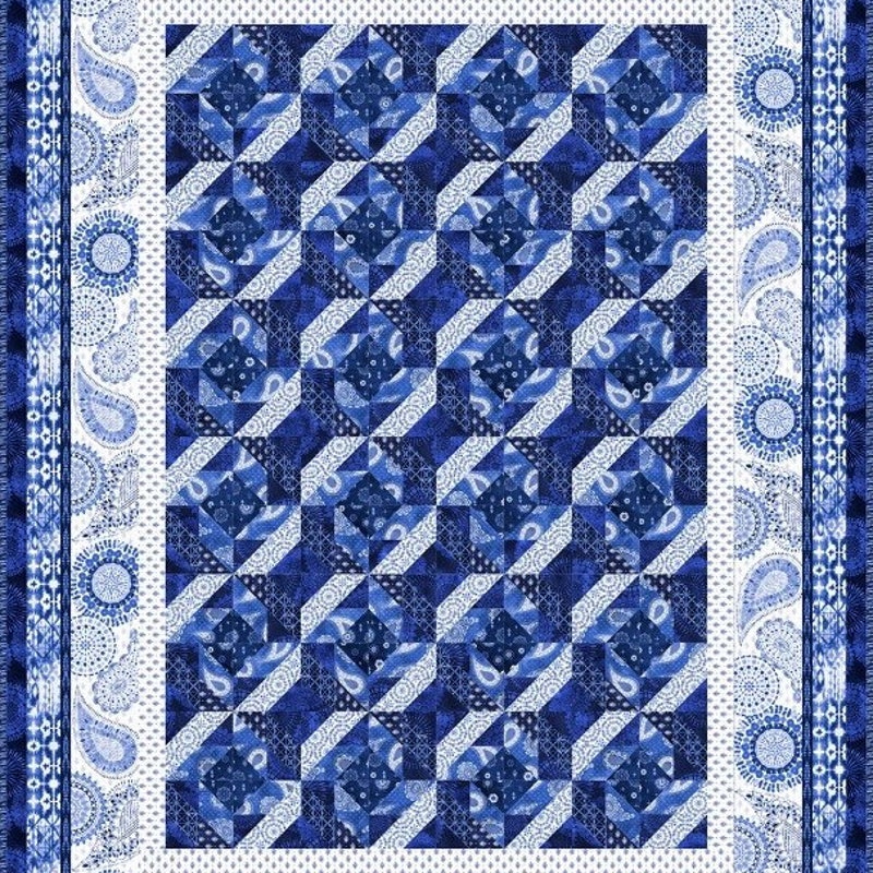 Indigo Quilt - Etsy