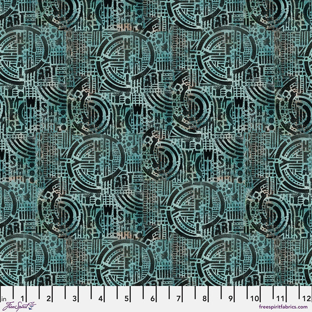 Free Spirit~storyboard by Seth Apter~wish~verdigris~cotton Fabric by ...