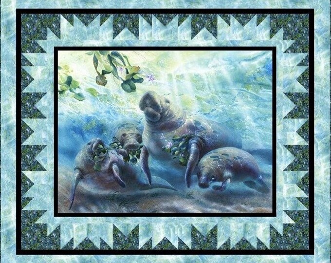 Quilt Kitwater Babies54 X 64 Sea Creature Panel Quilt includes Fabric ...