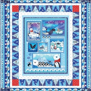 Benartex~arctic Friends~playful Penguins~royal Blue~cotton Fabric by ...