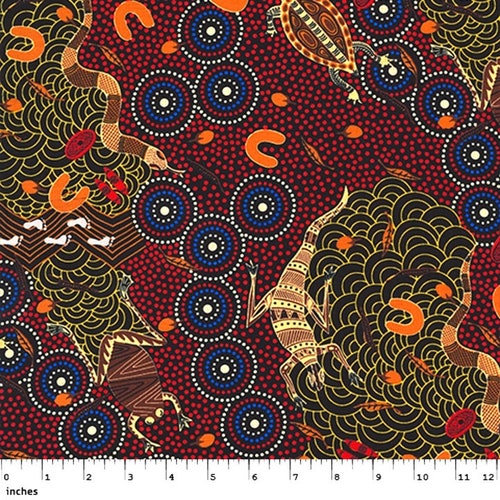 Australian Aboriginal Cotton Quilting Fabric by the YARD. M&S - Etsy