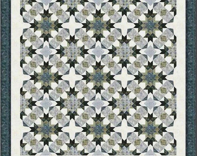 Quilt Kit~illusions Sampler~88" X 112" Lustre Batik Quilt~teal ...