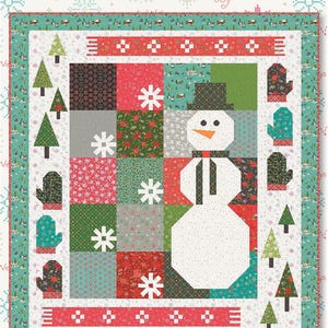 Quilt Kit~winter Wonder Sampler~66" X 73" Snowman Christmas Throw Quilt ...