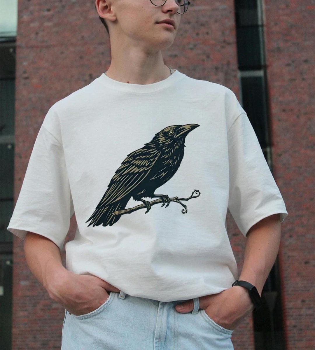 Raven Shirt, Vintage Raven Shirt, Gothic Shirt, Crow Shirt, Vintage ...